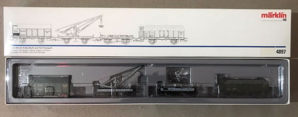 Märklin 4897 Torf-Transport Wagen-Set (Neuf (Voir description)) à ...