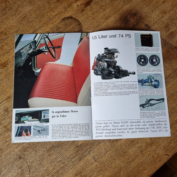 Prospekt Toyota Corona 60er / 70er Jahre Vintagecar Oldtimer (Gebraucht) in Trogen für CHF 17 ...