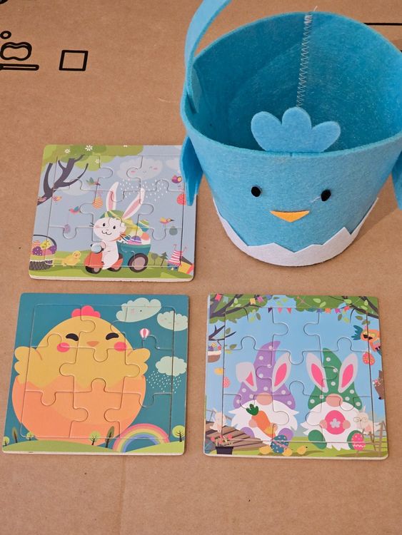 3 Easter Puzzle + Basket | Kaufen auf Ricardo