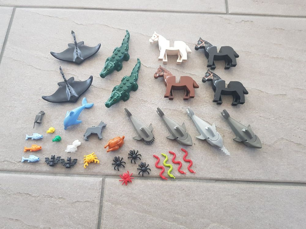 LEGO div. Tiere(Pferde, Krokodil, Fische, Schlangen usw.) | Kaufen auf Ricardo