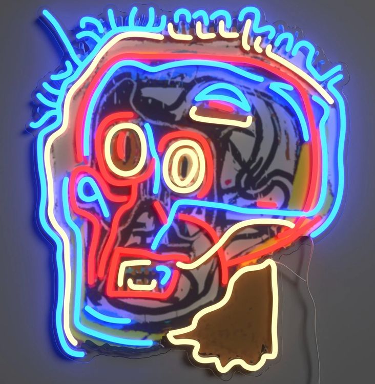 © Estate Jean Michel Basquiat LED Neon „HEAD“ (Neu (gemäss Beschreibung)) in St. Gallen für CHF ...