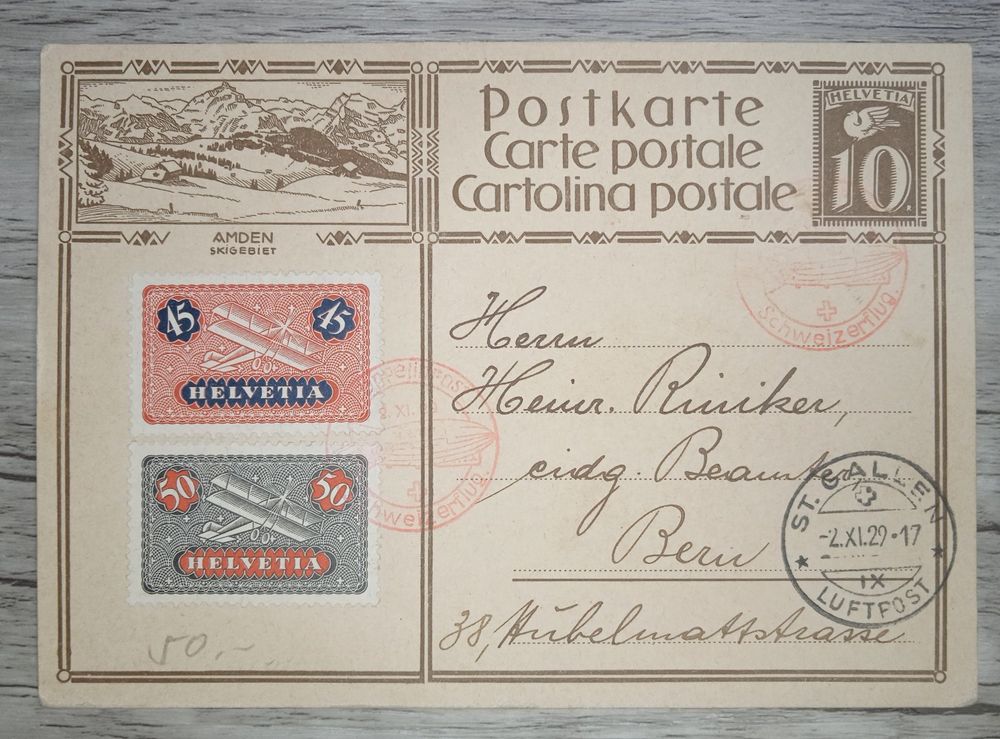 PH01 Carte Postale + Timbre Suisse 1929 | Kaufen auf Ricardo