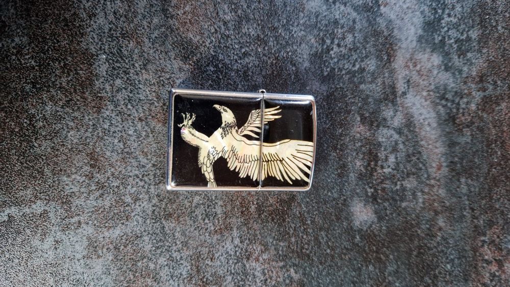🦅 Original Zippo Feuerzeug – Adler Design (Perlmutt-Inlay) (Gebraucht ...