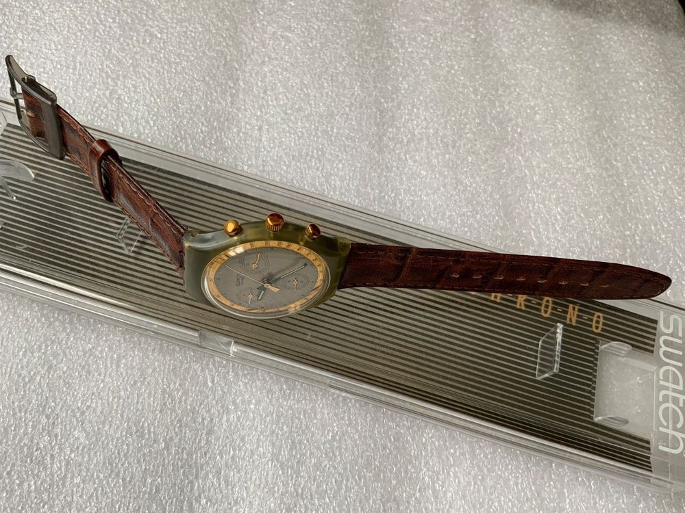 Swatch Chrono GOLDFINGER ungetragen VINTAGE | Kaufen auf Ricardo