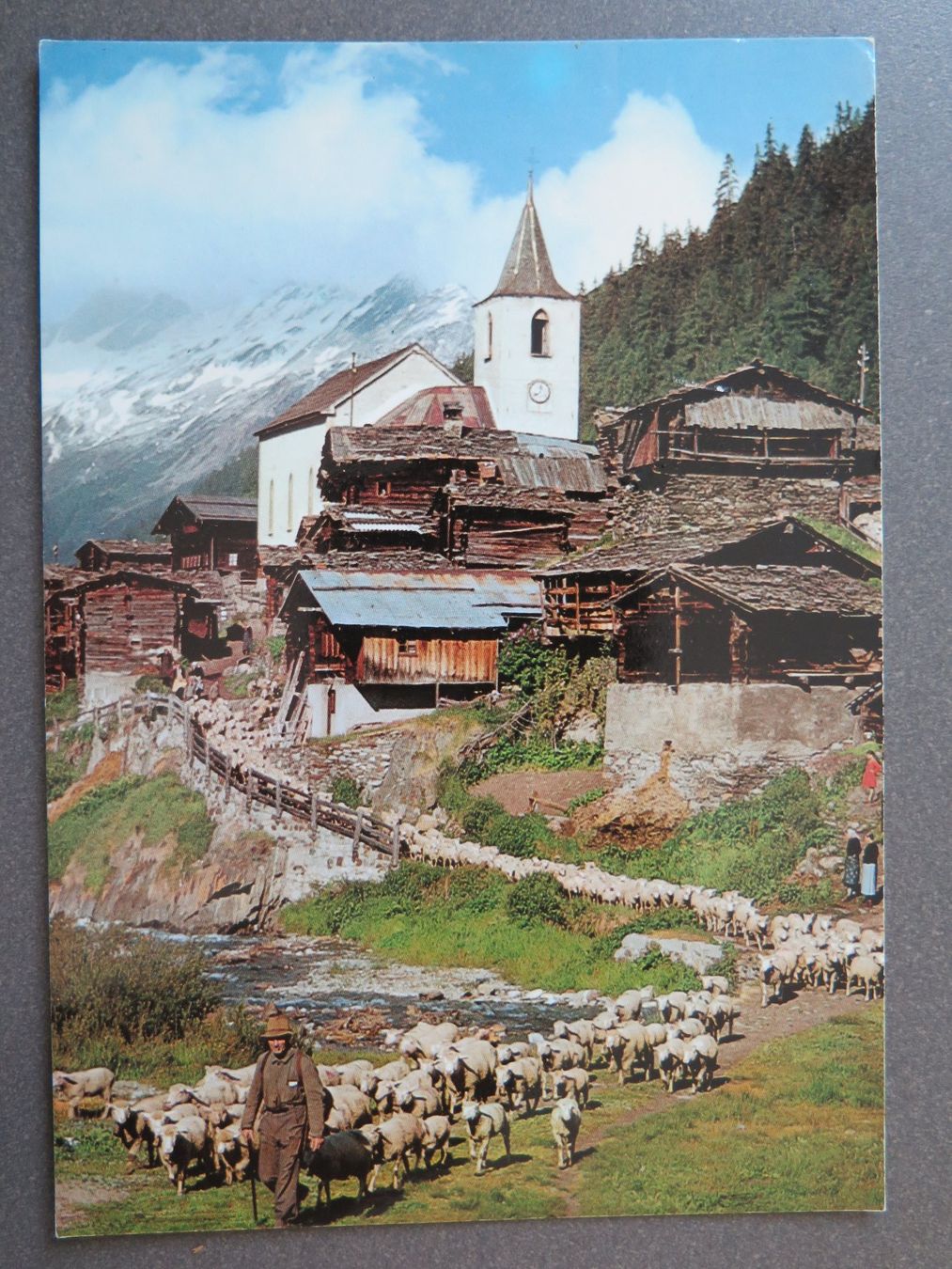 BLATTEN - BLATTEN IM LÖTSCHENTAL - HIRT MIT SCHAFHERDE (Usato) a Wittenbach per CHF 8 – con ...