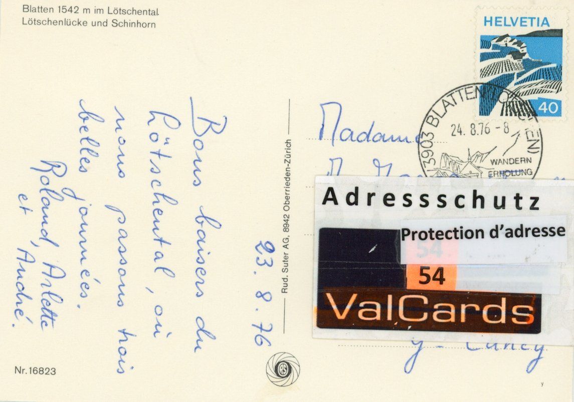 Blatten VS im Lötschental mit Lötschenlücke um 1976 (Usato) a Niedergesteln per CHF 5.8 – con ...