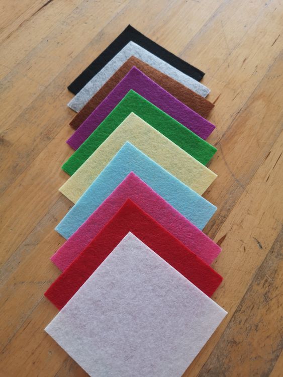 10 stk Filz 10x10 cm top Farben Set 14 | Kaufen auf Ricardo