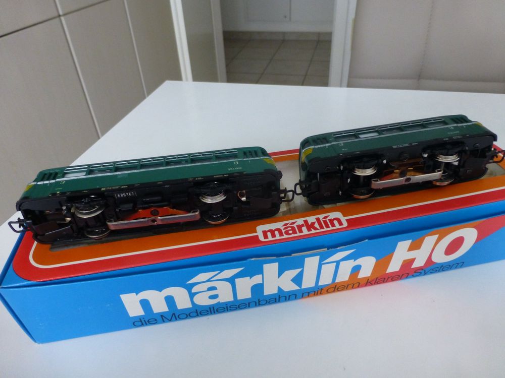 Märklin 3135 Schienenbus mit Anhänger, 1986-1987 (Neu und ...
