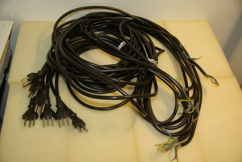 8x Netzkabel mit Typ 23 Stecker (Neu (gemäss Beschreibung)) in Herisau ...
