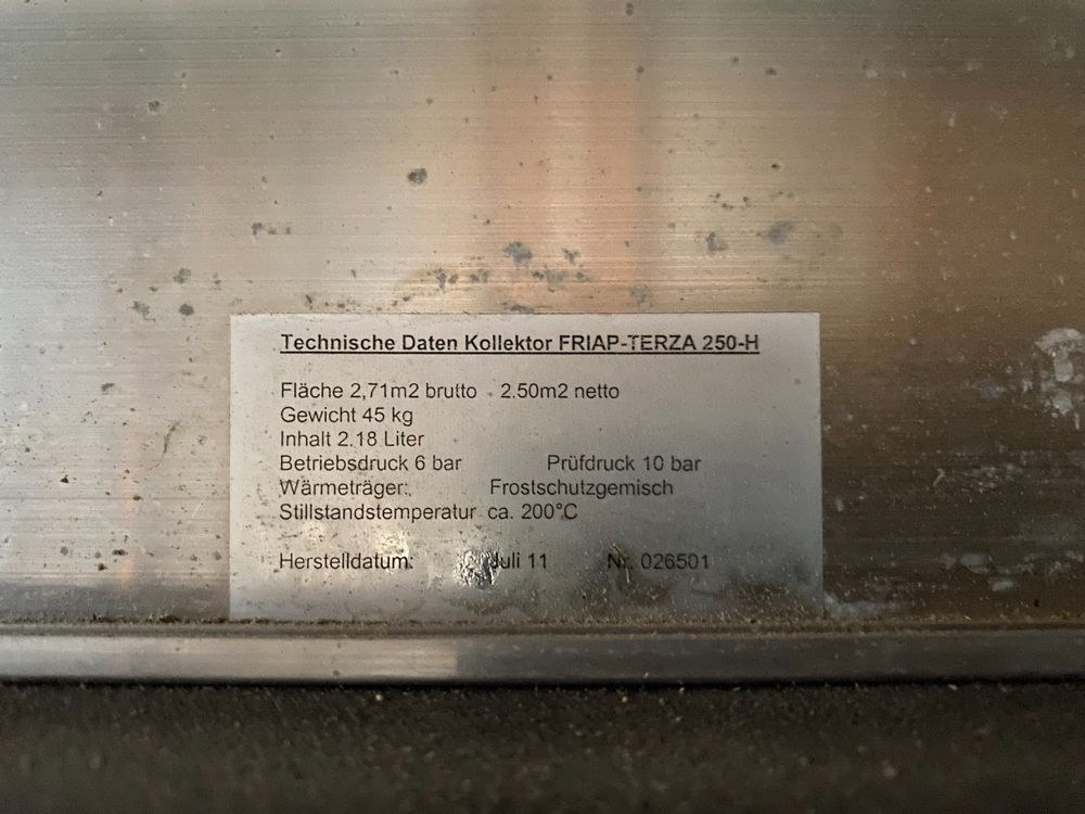 Solarthermie-Anlage FRIAB-TERZA, z.B. als Schwimmbad-Heizung (Gebraucht ...