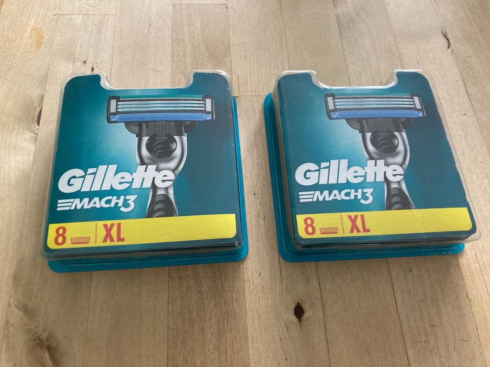2x Gillette Mach3 XL 8 Rasierklingen (Neu und originalverpackt) in ...