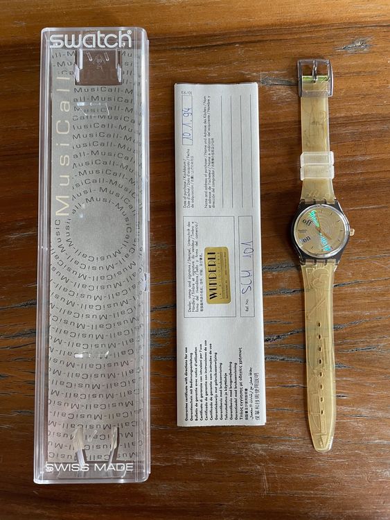 1993 Swatch MusiCall "Spartito" SLM101, new (Neu und originalverpackt) in Ammerzwil BE für CHF ...