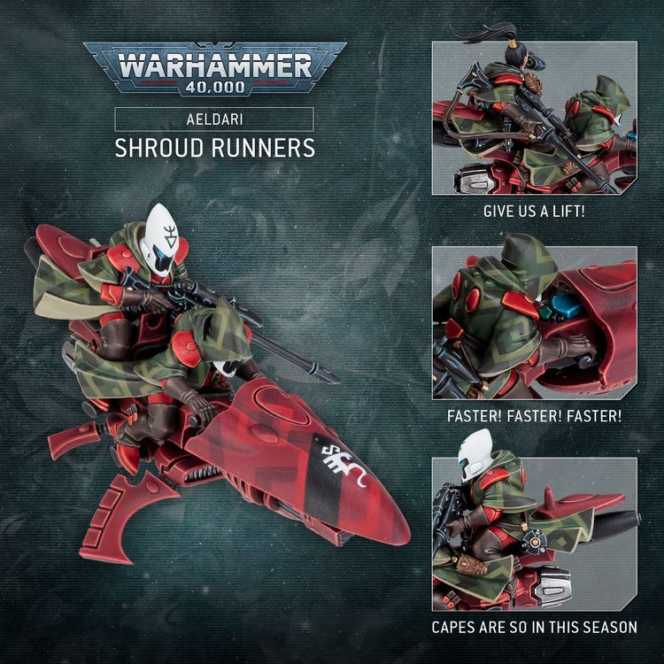 Warhammer 40k Aeldari/Eldar Shroud Runners/Windläufer bikes | Kaufen ...