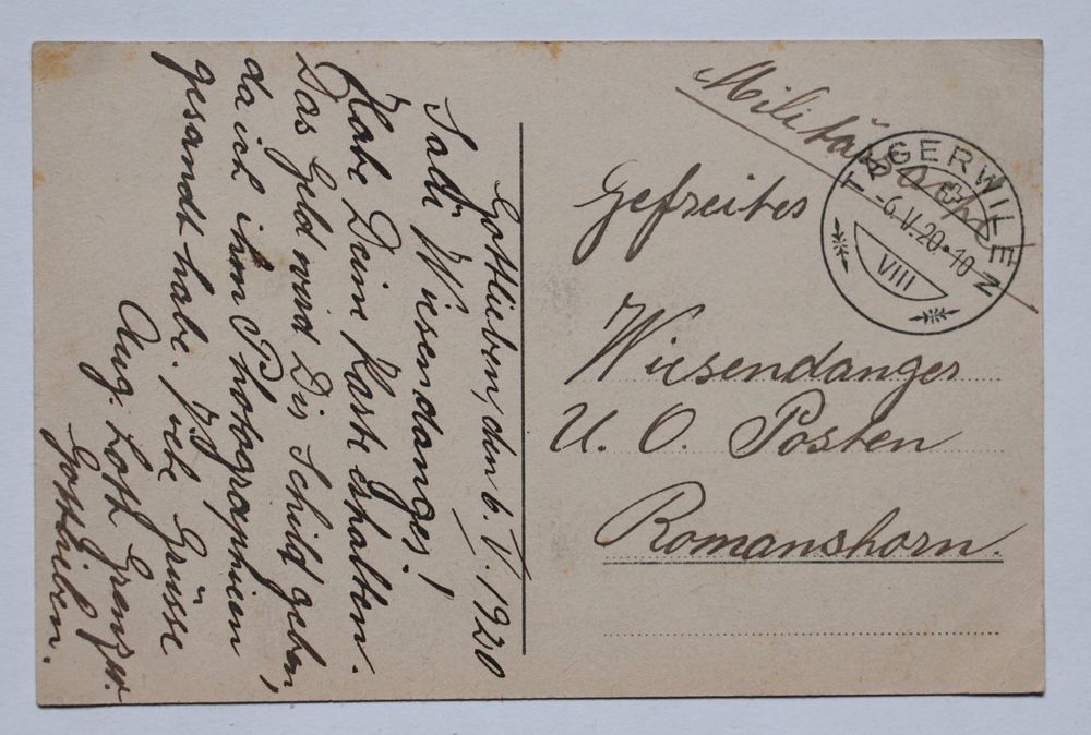 AK "GOTTLIEBEN AM RHEIN" 1920 (Gebraucht) in St. Gallen für CHF 4 – mit ...