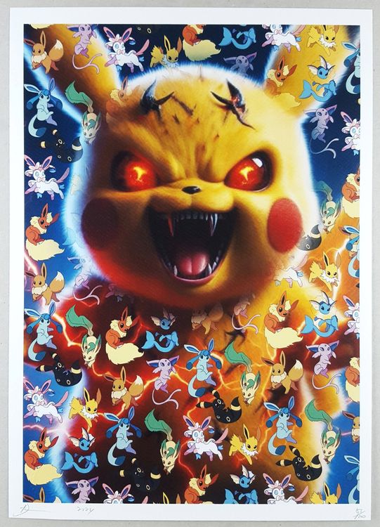 Death NYC Ltd Ed Pop Art Druck " Pokémons and Crazy Pikachu | Kaufen ...