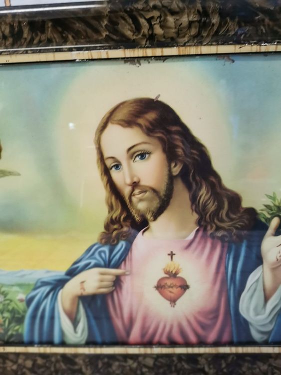 Heiligenbild, Jesus Bild, 60er Jahre Religionbild, Kitsch | Kaufen auf ...
