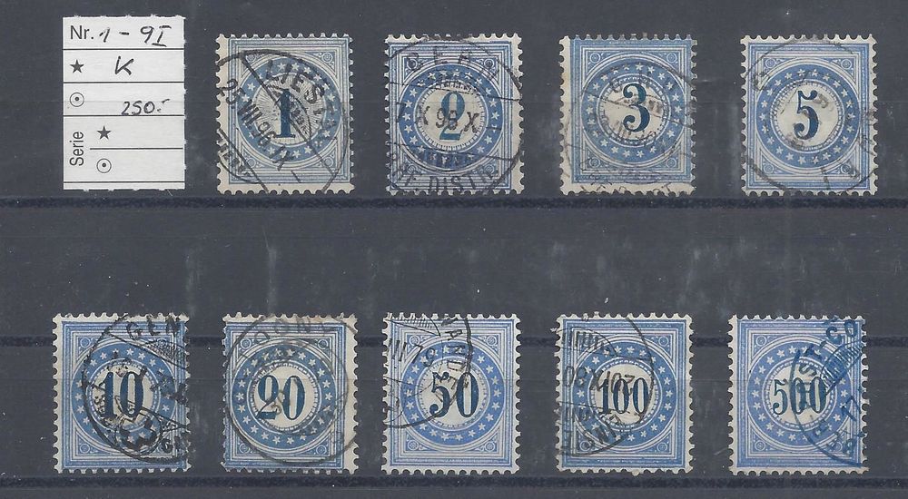 Porto Serie Nr. 1K - 9IK : KP 250.-- (Gebraucht) in Gümligen für CHF 25 ...