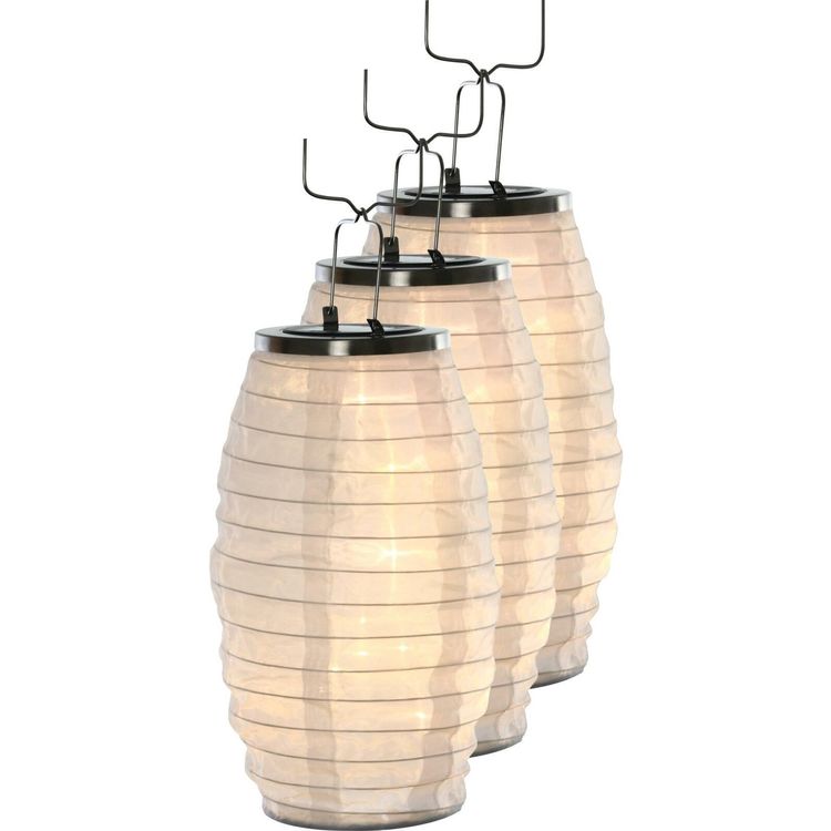 Solar LED Lampion Set, 3 Stk. weiss, Fabrikneu & Original (Neu und ...