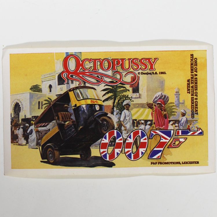 JAMES BOND OCTOPUSSY seltener Nabisco England Sticker 1983! (Neu ...