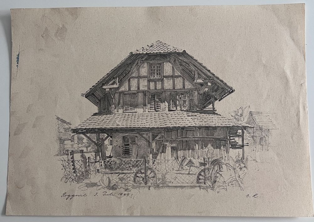 Carl Rechsteiner 1949 Zeichnung (Gebraucht) in Root für CHF 10 – mit ...