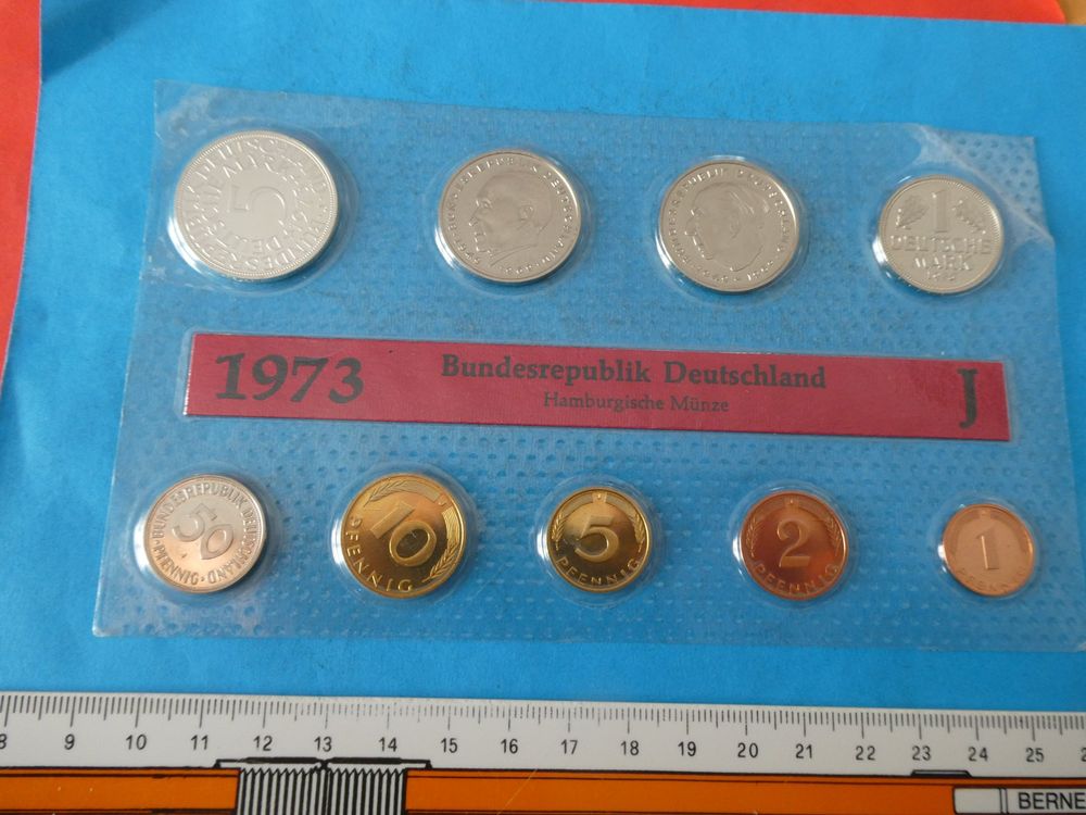 Deutschland 1973 J, Münsatz inkl. 5 Mark Silber (Neu (gemäss ...