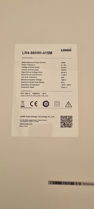 9X pièces/stücke LONGi LR4-66HIH-410M Solarmodul 410w (Gebraucht) in ...
