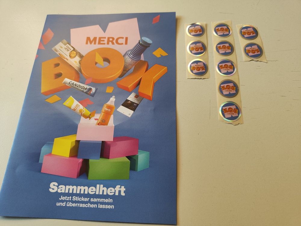 Migros Sticker Merci Box (10 Stück) (Neu und originalverpackt) in ...