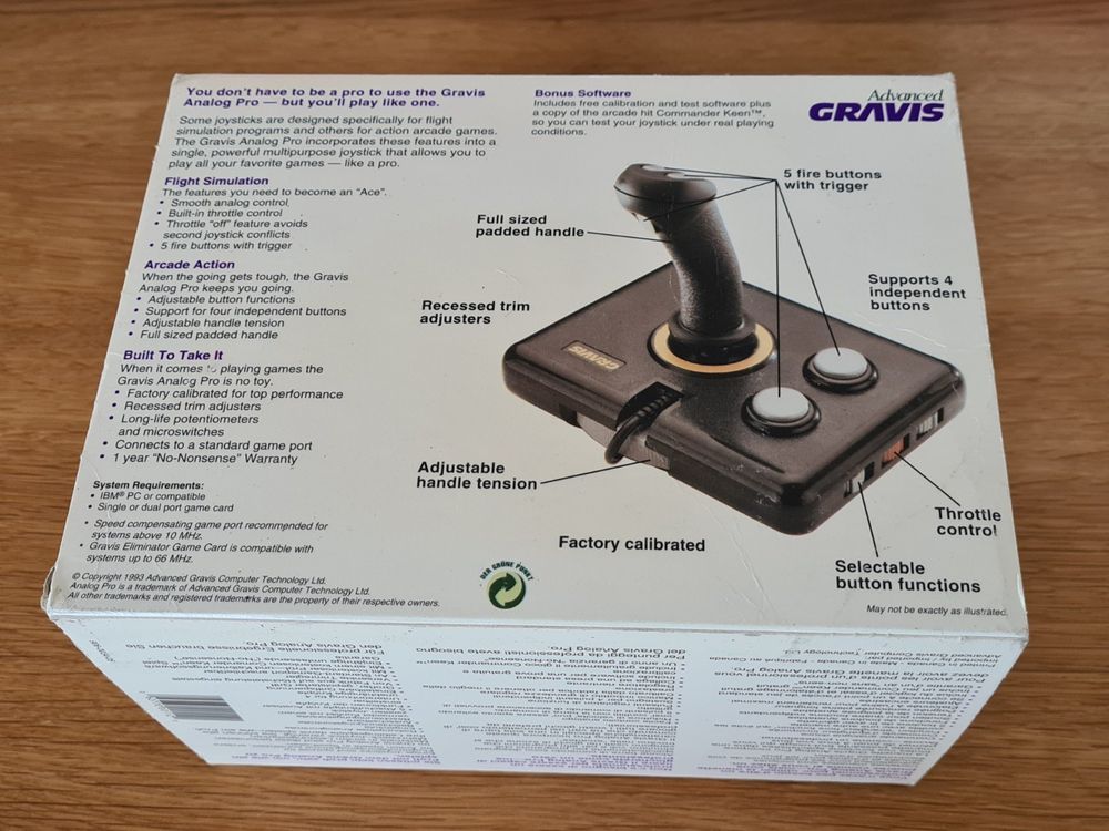 Vintage Rarität - Gravis Analog Pro PC Joystick - 1992 OVP | Kaufen auf ...