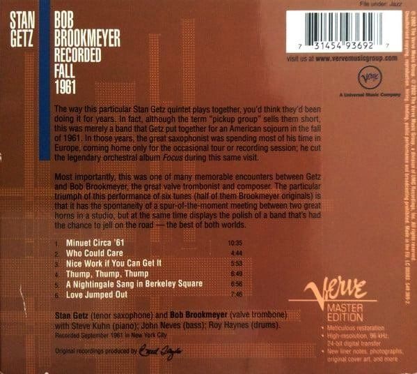 Bob Brookmeyer [VERVE] Stan Getz, Roy Haynes, Steve Kuhn, (D'occasion ...