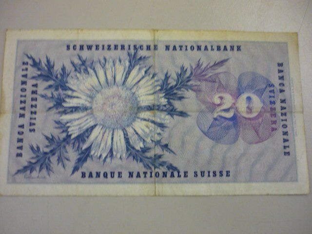 20 er Note Zwanzigernote 20Franken 1956 Edelweiss (Gebraucht) in Belp ...