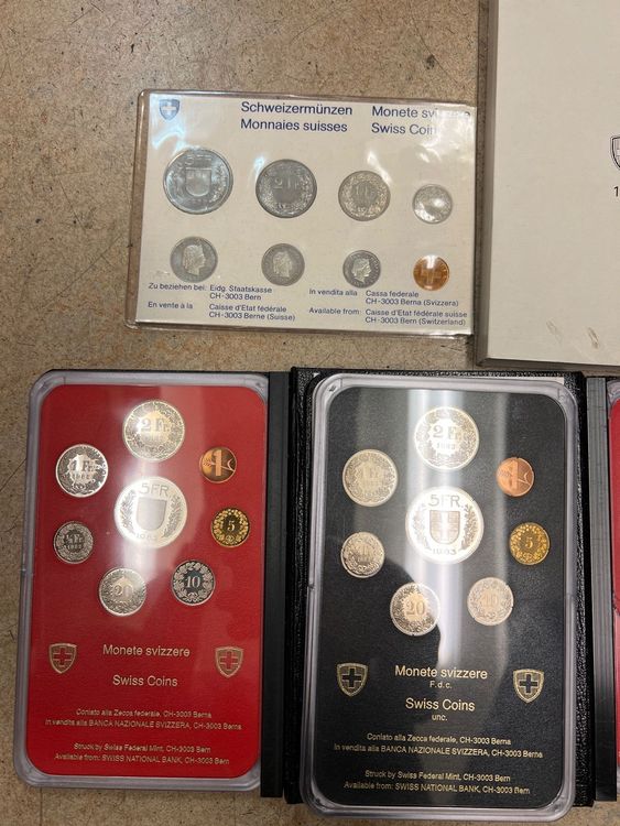 Münzsatz Schweiz - Set aus 5: 1977, 1981, 1982, 1983 & 1984 (Neu (gemäss Beschreibung)) in ...