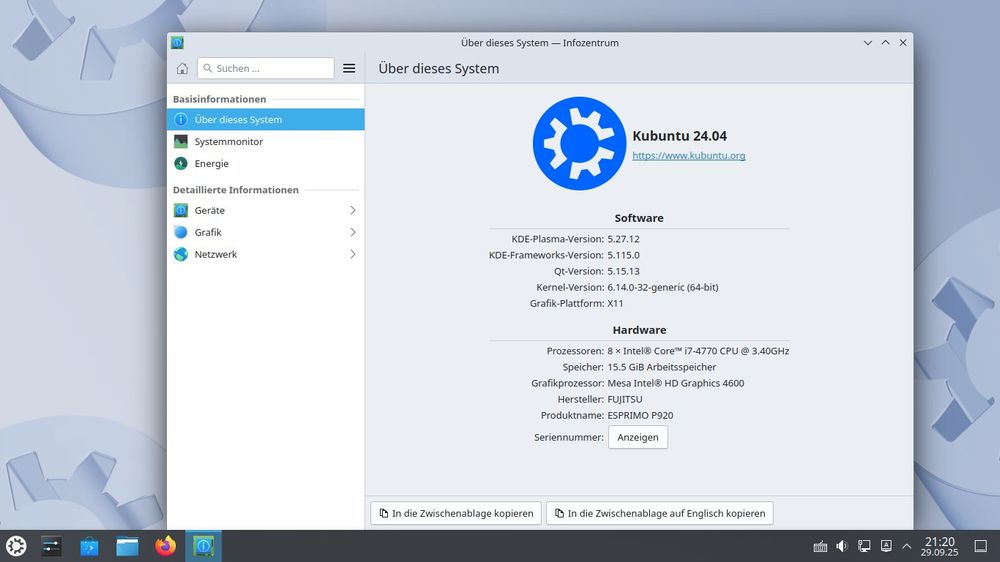 Fujitsu Esprimo P920 | i7 | 16GB RAM | 256GB SSD | Kubuntu (Gebraucht ...