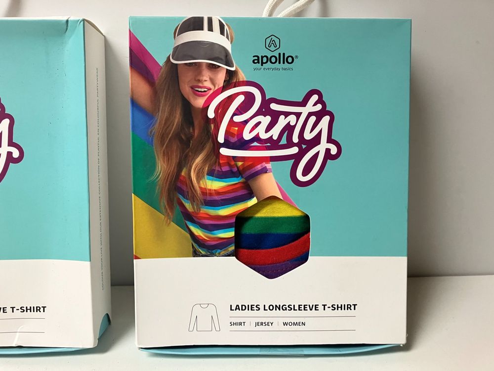 2xParty Ladies Longsleeve T-Shirt Rainbow XS NEU ab 1.-Fr (Neu und ...