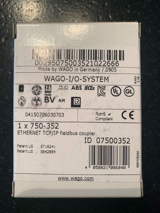 Module WAGO-I/O System Ethernet fieldbus coupler 750-352 (Neu und ...