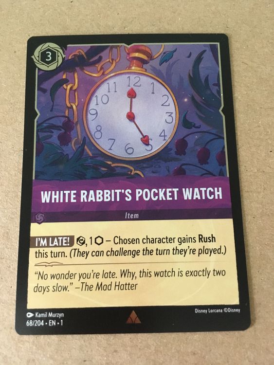 Disney Lorcana 68/204 White Rabbit's Pocket Watch -EN- (Neu (gemäss ...