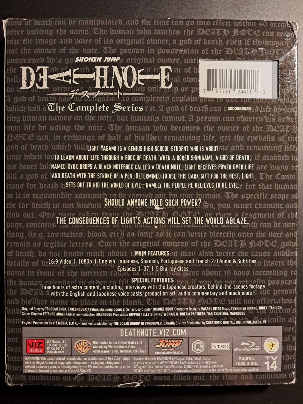 Death Note Complete Series Blu-ray - USA Import (Region A) (Gebraucht ...