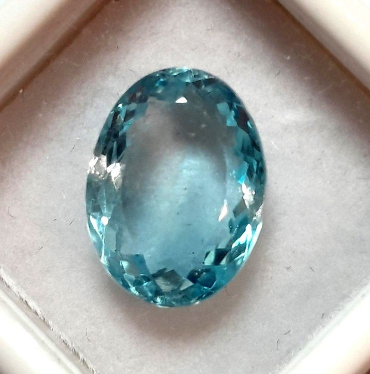 Promo - Topaze Sky Blue 13x10 mm - Valeur 120.- Fr (Neuf (Voir ...
