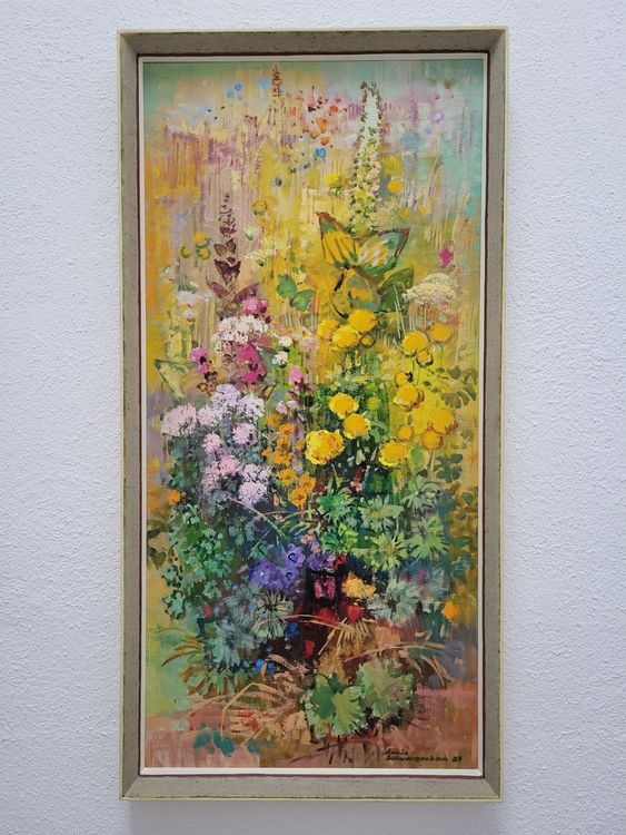 Armin Schwarzenbach, Bergblumenwiese mit Trollblumen (Gebraucht) in Uster für CHF 490 – nur ...