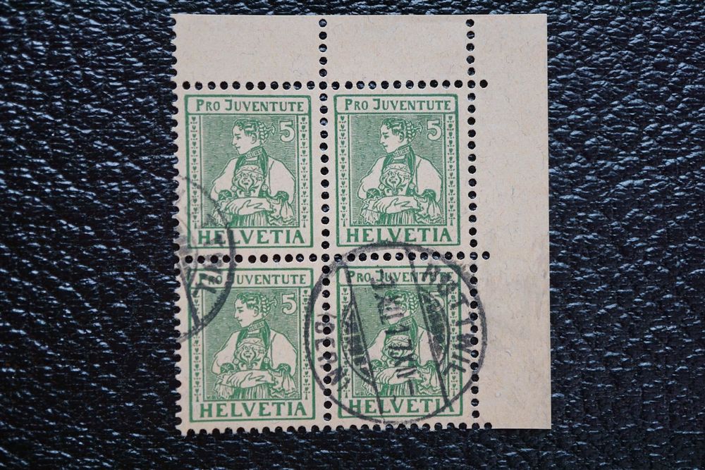 1917 Nr.8 4er Block SBK:500.- HUTTWIL BE (Antik) in Steinen für CHF 59 – mit Lieferung auf ...