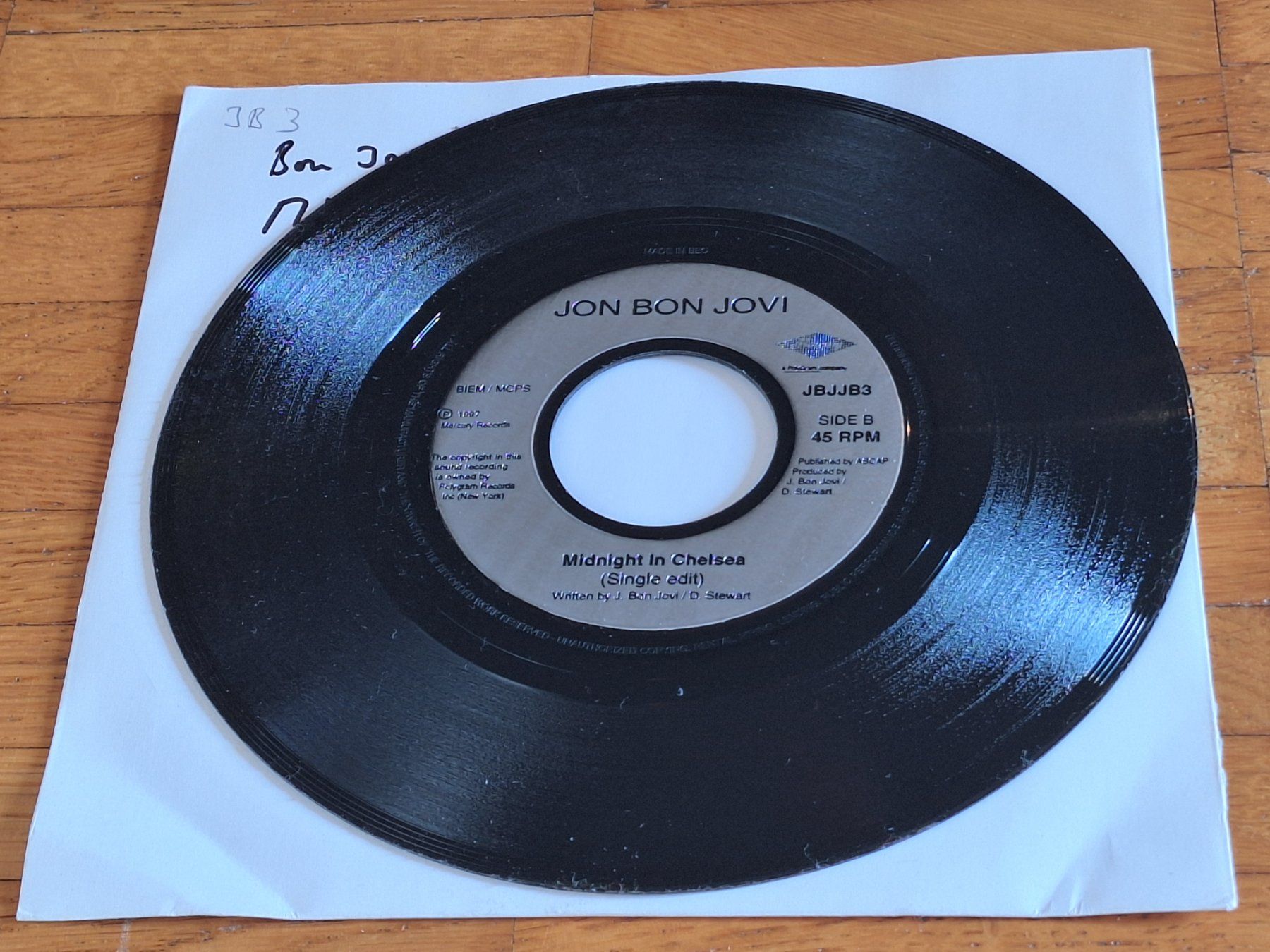 Jon Bon Jovi, Midnight In Chelsea - 7" Single UK 1997 (Neu (gemäss ...