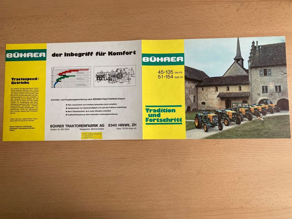 Traktor Bührer Prospekt (Gebraucht) in Riniken für CHF 64 – mit ...