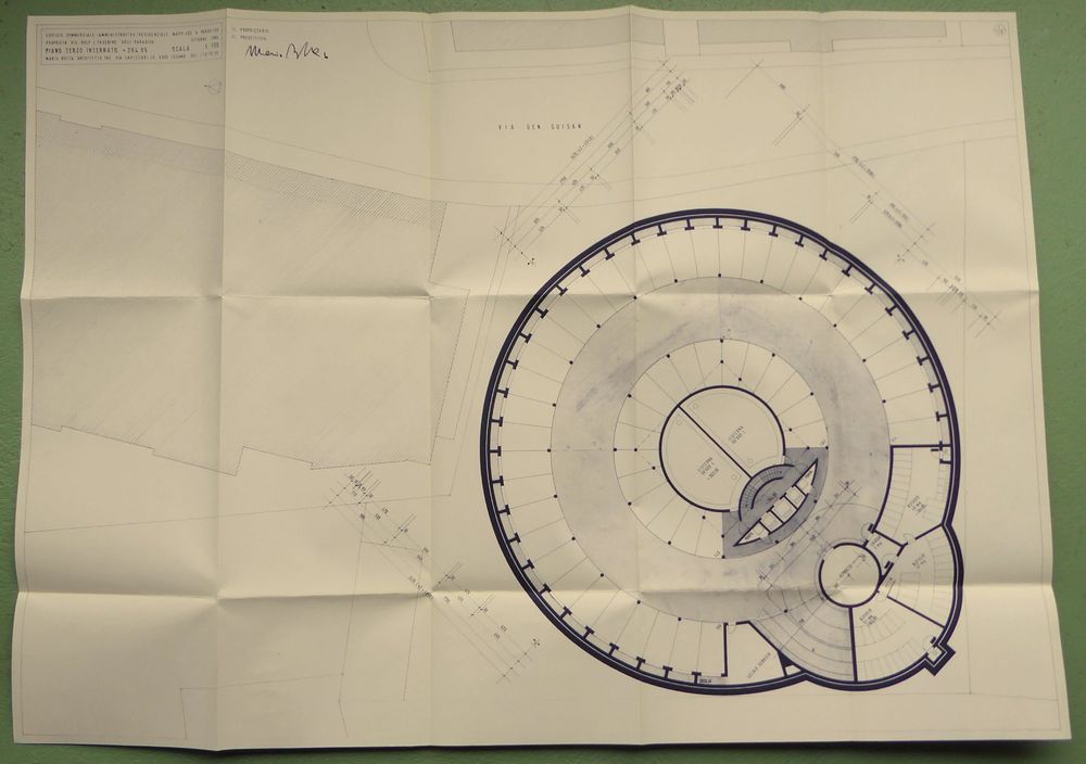 signierter original MARIO BOTTA Plan von 1986 - Architektur | Kaufen ...