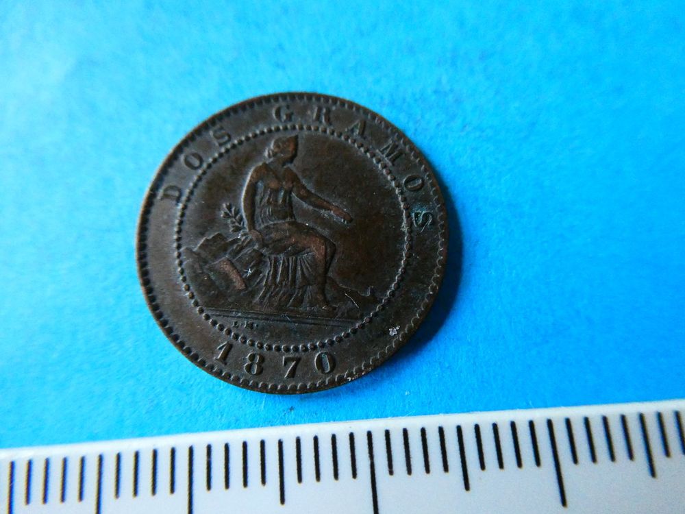 Spanien 1870, 2 Centimos (Gebraucht) in Hinterforst für CHF 11 – mit Lieferung auf Ricardo kaufen
