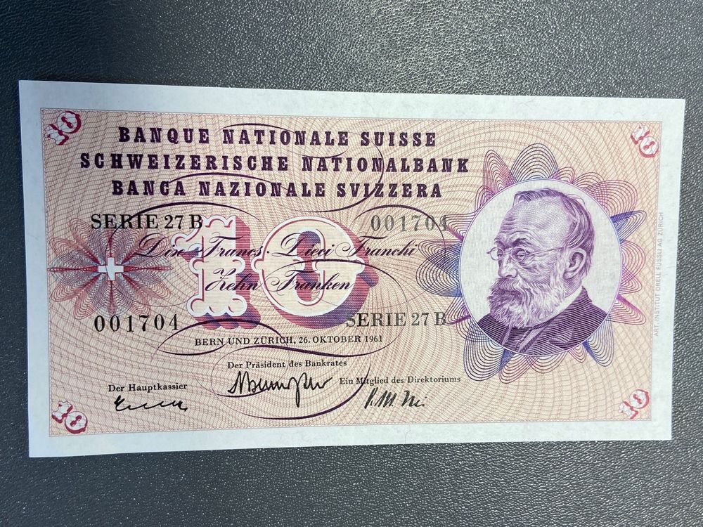 10 Fr.-Note Schweiz 1961 | Kaufen auf Ricardo