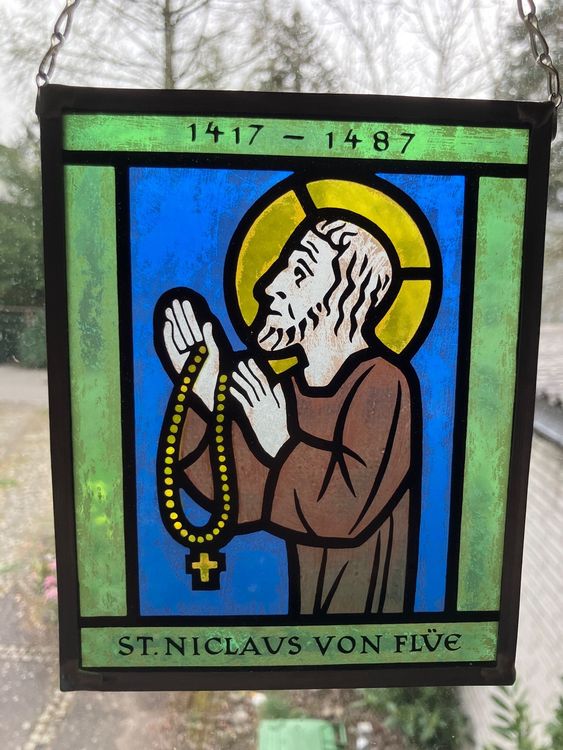 Fensterbild St.Niclaus von der Flüe; Bleiglas Wappenscheibe | Kaufen ...
