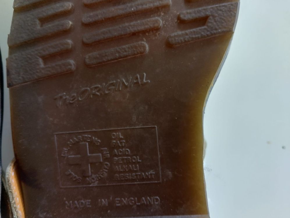 Dr Martens Mary Jane, UK4 / 36, cuir blanc, made in England (Neu (gemäss Beschreibung)) in ...