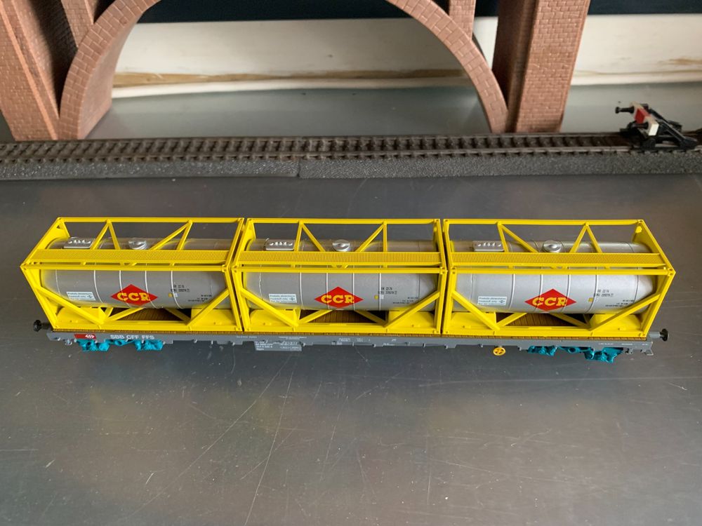 Neu HAG Flachwagen CCR Container SBB H0,DC/WS mit OVP | Kaufen auf Ricardo