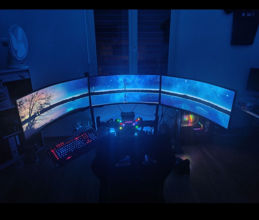 Simracing triple Screen Simulator hochwertig und neuwertig (Gebraucht ...