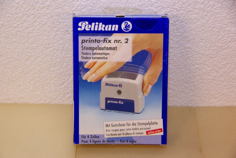 Pelikan printo-fix nr. 2, Stempel mit 4 Zeilen (Neu und ...