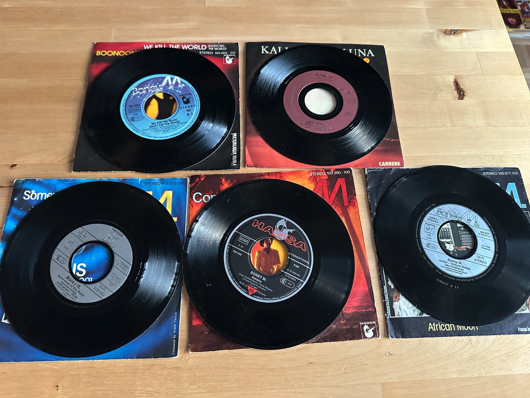 BONEY M tolle Hit Singles Sammlung Kult Top 70's Carrere (Gebraucht) in ...